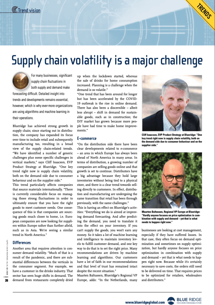 AI Eases Supply Chain Volatility | Blue Ridge Solutions